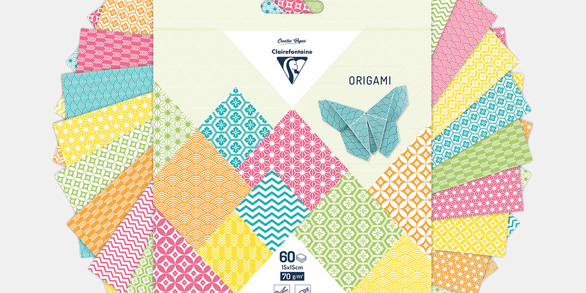 Papier origami 15x15 cm - Eté - 60 feuilles - Clairefontaine – L'Art du ...