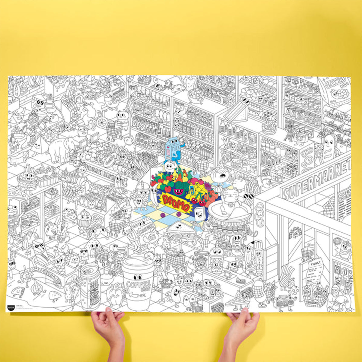 Super Market – Poster Géant à Colorier | Activité Créative XXL pour ...