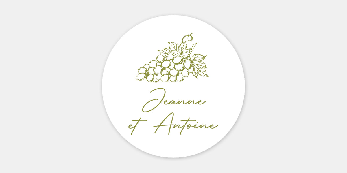 Personalized wedding stickers engraving vineyard - Studio 48 – L'Art du ...