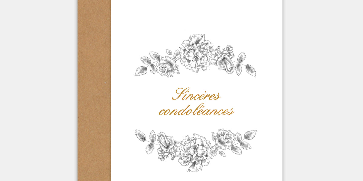 Carte de condoléances gravure - Art du Papier Paris – L'Art du Papier Paris